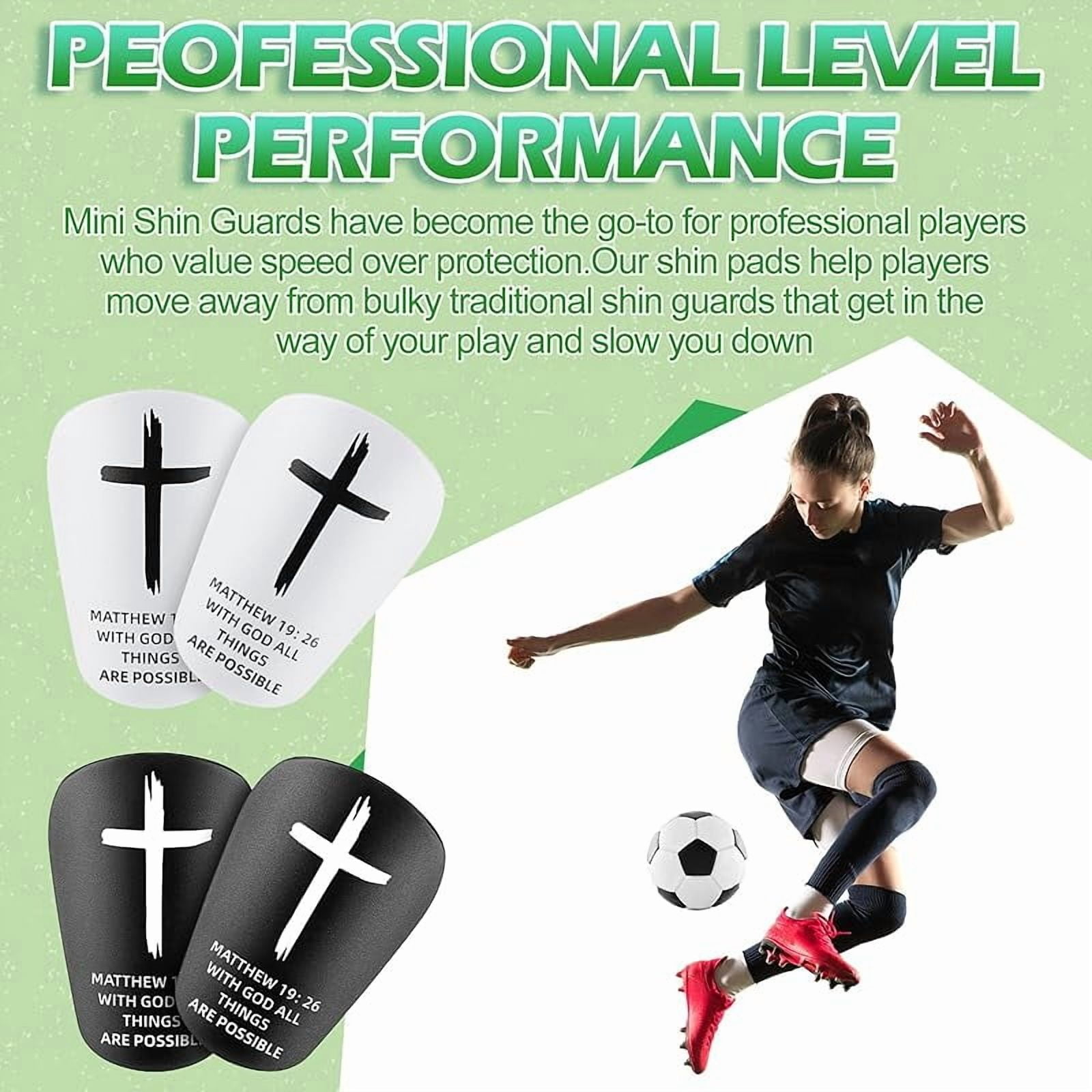 Christian Wrist Bands 2 Pairs Mini Soccer Shin Guards 8x5cm Black And ...