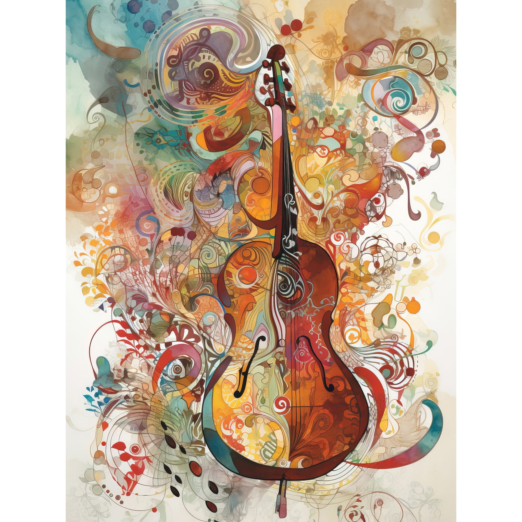 Sensory Sonata Violin Music Note Synesthesia Shapes and Colours Modern ...