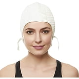 BEEMO Swim Cap Women Chin Strap Bubble Crepe Latex Long Short Hair ...