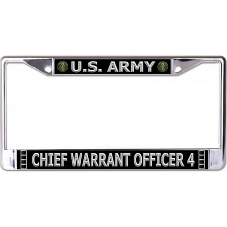 U.S. Army Chief Warrant Officer 4 Chrome License Plate Frame | Walmart ...