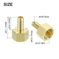 5 Pack Brass Hose Barb Fittings, 3/8" Bard x 1/2" NPT Female Hose ...
