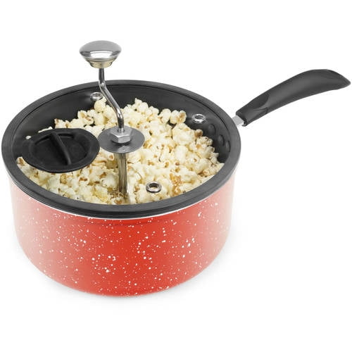 Zippy 5.5-qt Stovetop Popcorn Maker with Glass Silicone-Rimmed Lid ...