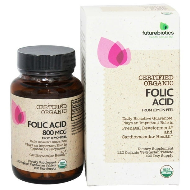 Futurebiotics - Certified Organic Folic Acid From Lemon Peel - 120 ...