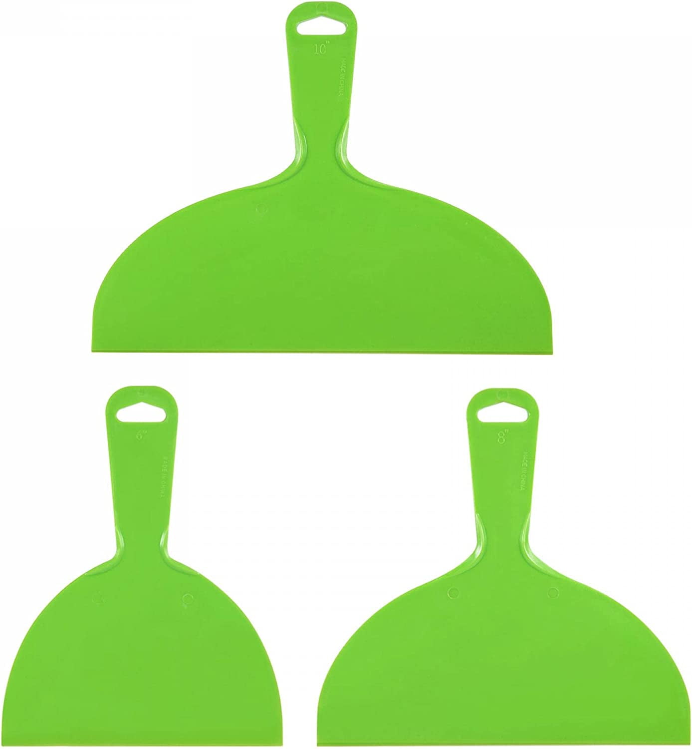 Putty Scraper Set (6", 8", 10") Flexible Plastic Putty Knives for ...