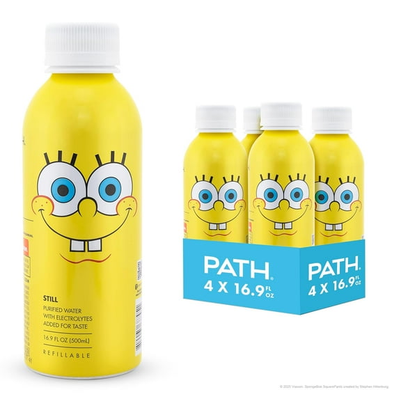 PATH Still Bottled Water, Limited Edition Spongebob Squarepants Bottles ...
