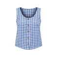Ashirexll Sleeveless Tops for Women Round Neck Tank Tops Button ...