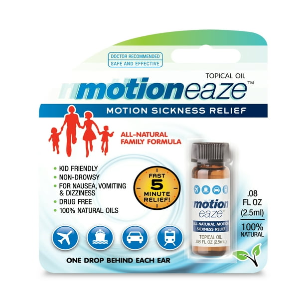 Motioneaze Motion Sickness Relief Topical Oil, .08 fl. Oz., 20 ...