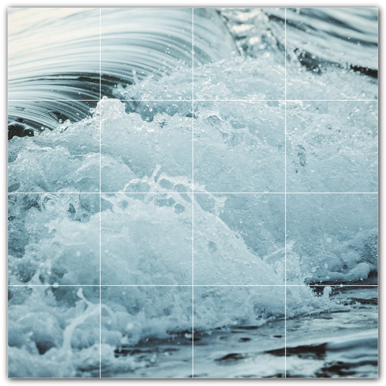 Picture-Tiles.com: Waves Ceramic Tile Wall Mural WAL501166-44XL. 48"W x ...