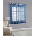 Mainstays Woven Sheer Stripe Tab Top Single Curtain Panel Light Blue