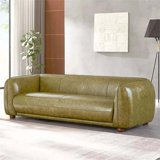 Maylo Comfortable Mid Century Modern Italian Leather Couch, Stain ...