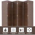 6 Panel Standing Foldable Privacy Room Divider, Portable Wood Mesh ...