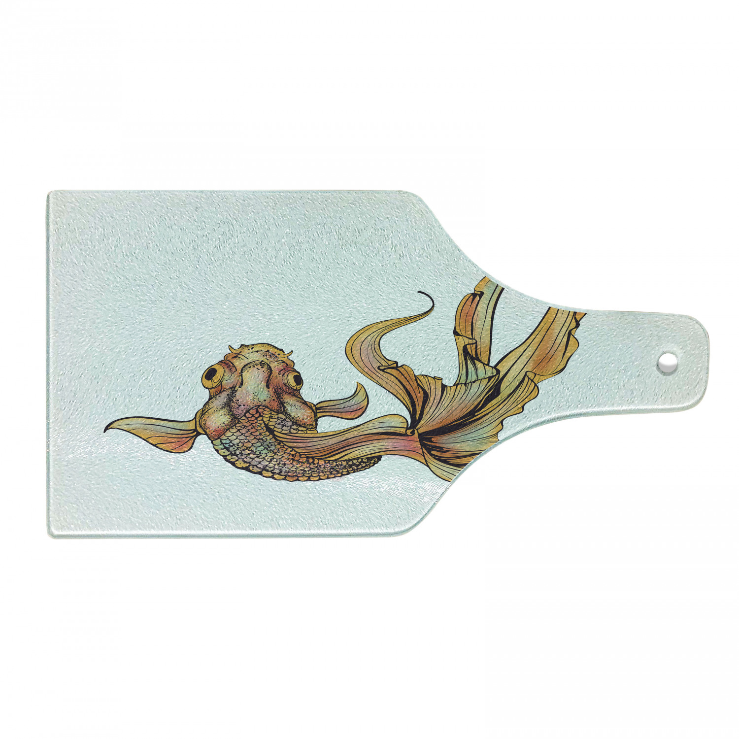 Goldfish Cutting Board, Illustration of an Aquatic Sea Animal with ...