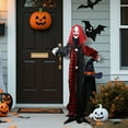 68.89 in. Halloween Scary Clown Props — Red Eyes with Eerie Glow ...