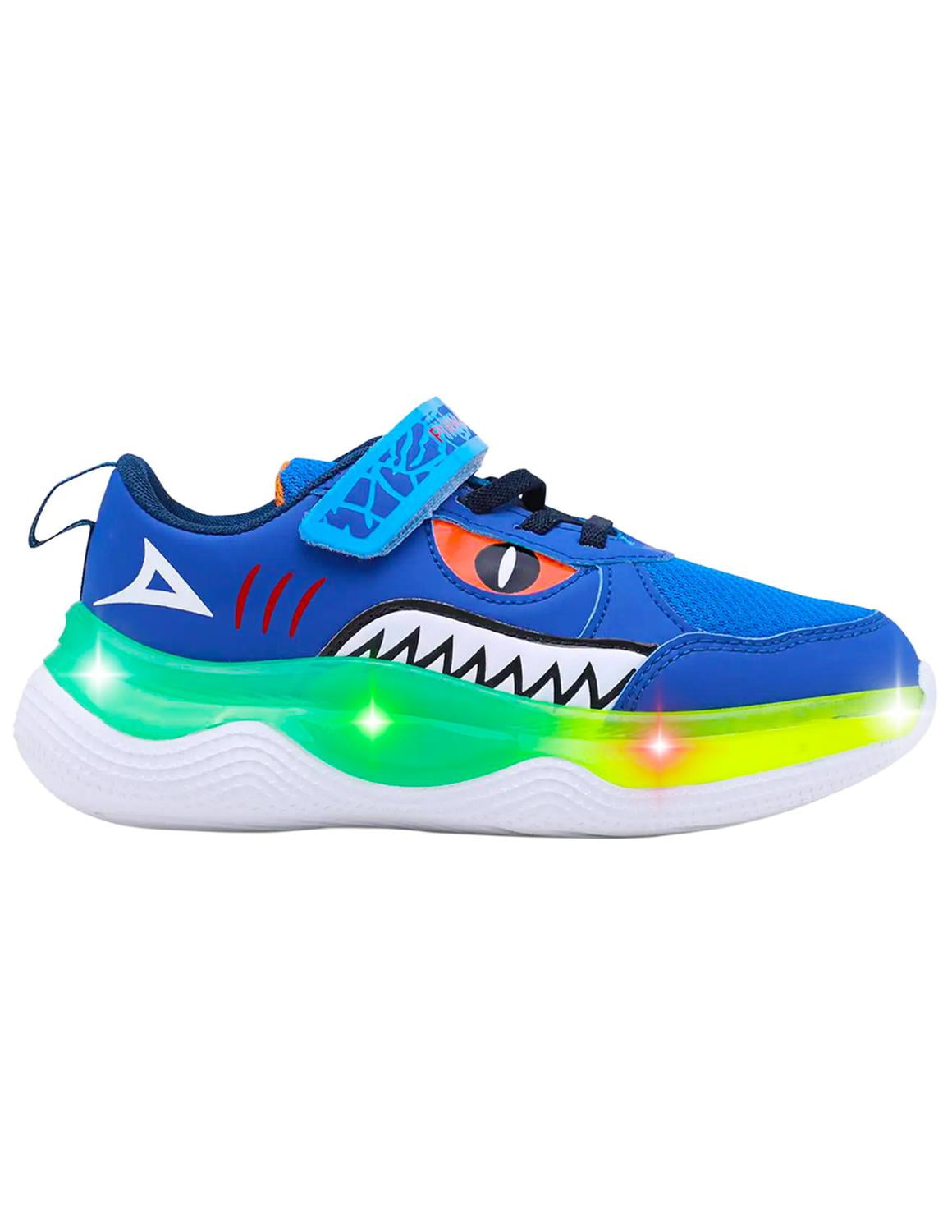 Tenis Para Niño Pirma® Con Luces Dinosaurio Color Azul Rey azul 18 ...