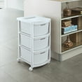 Rimax All-purpose Plastic Resin 3-Drawer Organizer Unit with Roller ...