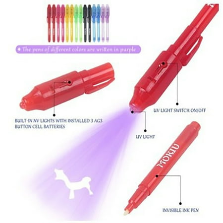 Note Detective Kids Invisible Ink Funny Secret Message Gift School Pen ...