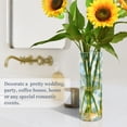 Blue Leopard Print Pattern Vase Flower Vase Clear Unbreakable Plastic ...