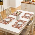 Burnt Orange Palm Tree Placemats Set of 6, Summer Botanical Tropical ...
