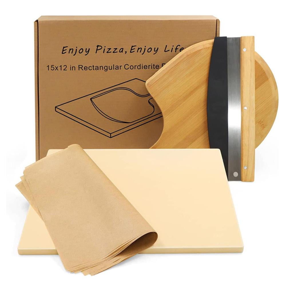 Pizza Stone Set|Cooking Stone Kit for Oven|Quick Heating Baking ...