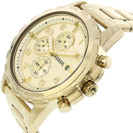 Fossil Men's Dean FS4867 Gold Stainless-Steel Japanese Quartz Fashion ...
