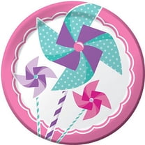 Turning One Girl Pinwheel Toy Pastel Cute Birthday Party 7" Paper ...