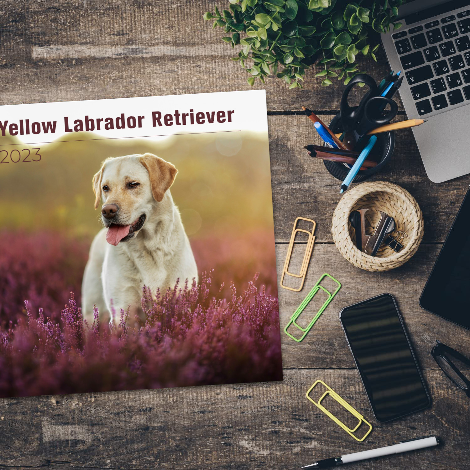 Buy 2022 2023 Yellow Labrador Retriever Calendar - Dog Breed Monthly ...