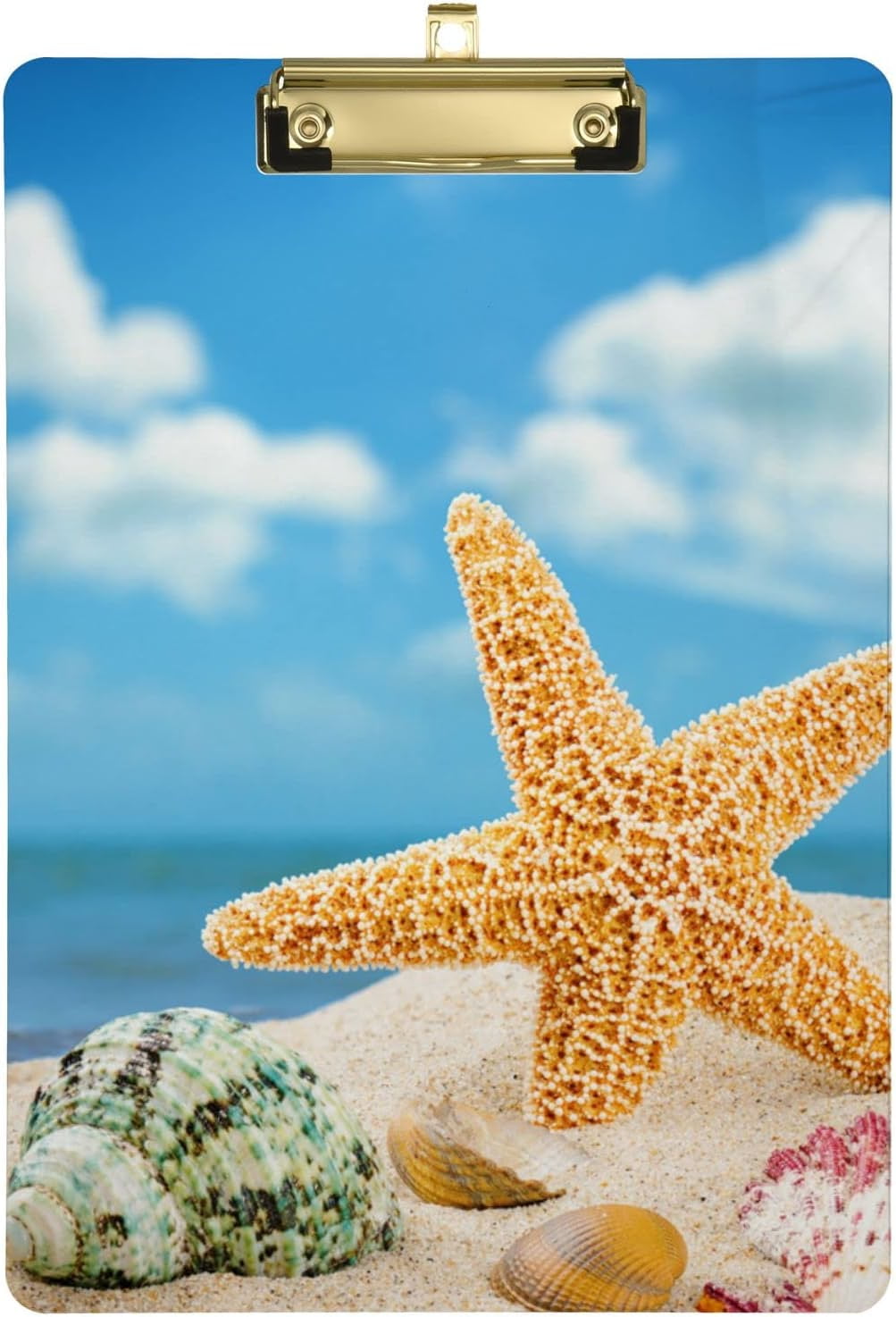 FMSHPON Sea Shell Starfish Clipboard Hardboard Wood Nursing Clip Board ...