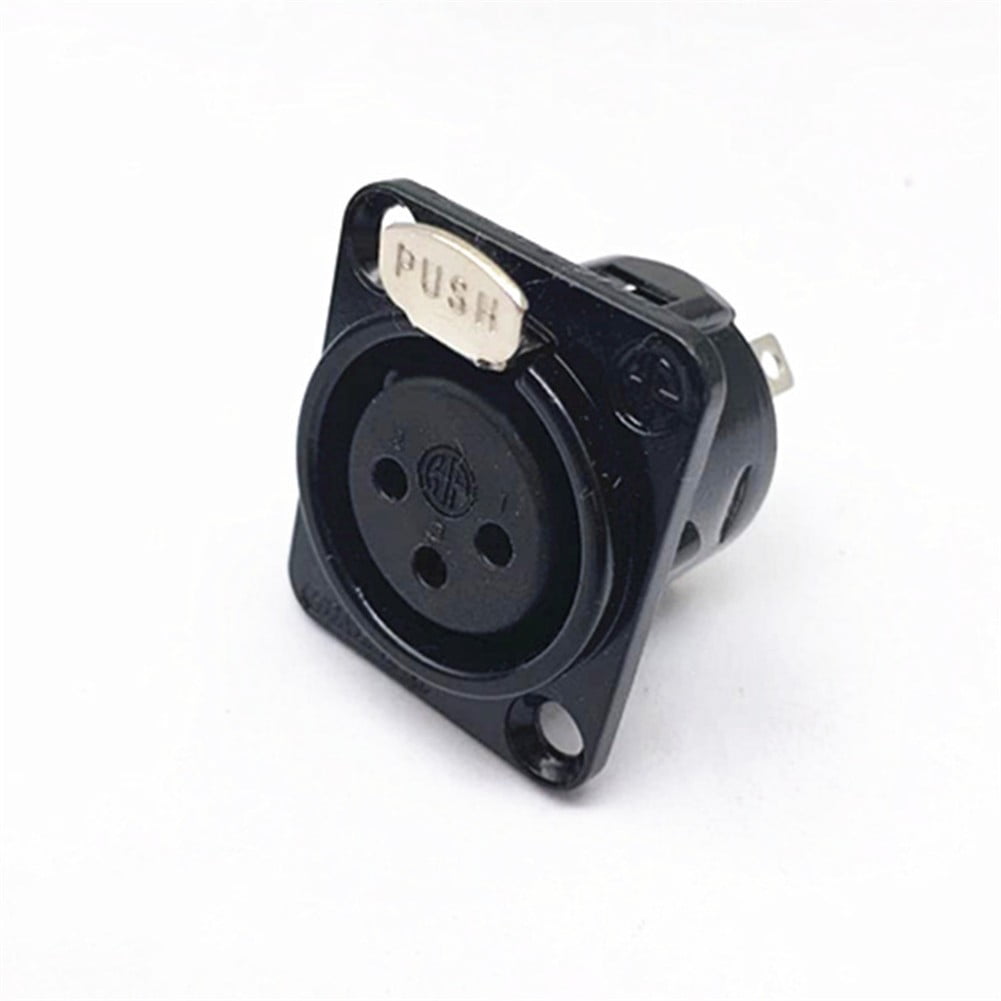 FANJIE 3Pin XLR Socket Male Female Panel Mount Chassis Socket Mic Jack ...