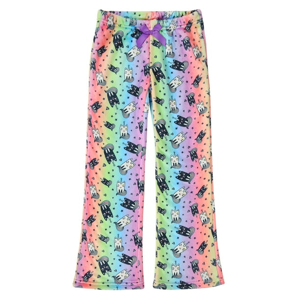 HDE Girl's Fleece Pajama Pants Kids Soft Sleepwear Casual Fuzzy Plush ...