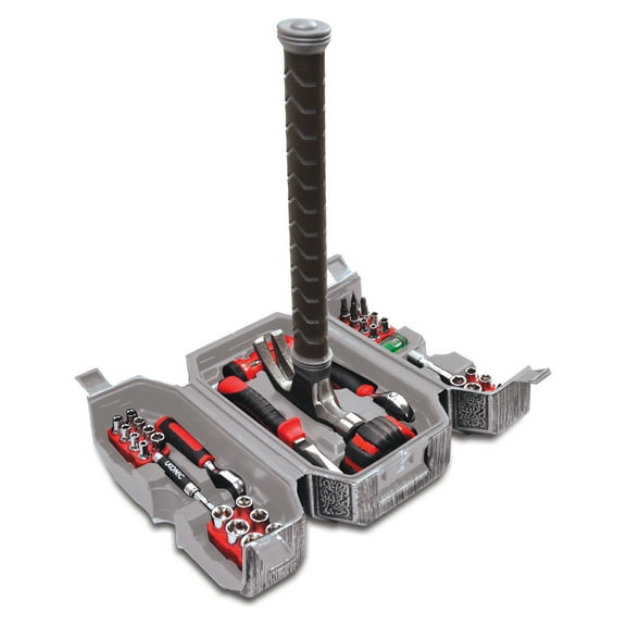 Marvel Avengers Thor's Large 30-Piece Mjolnir Hammer Tool Set | All-In ...