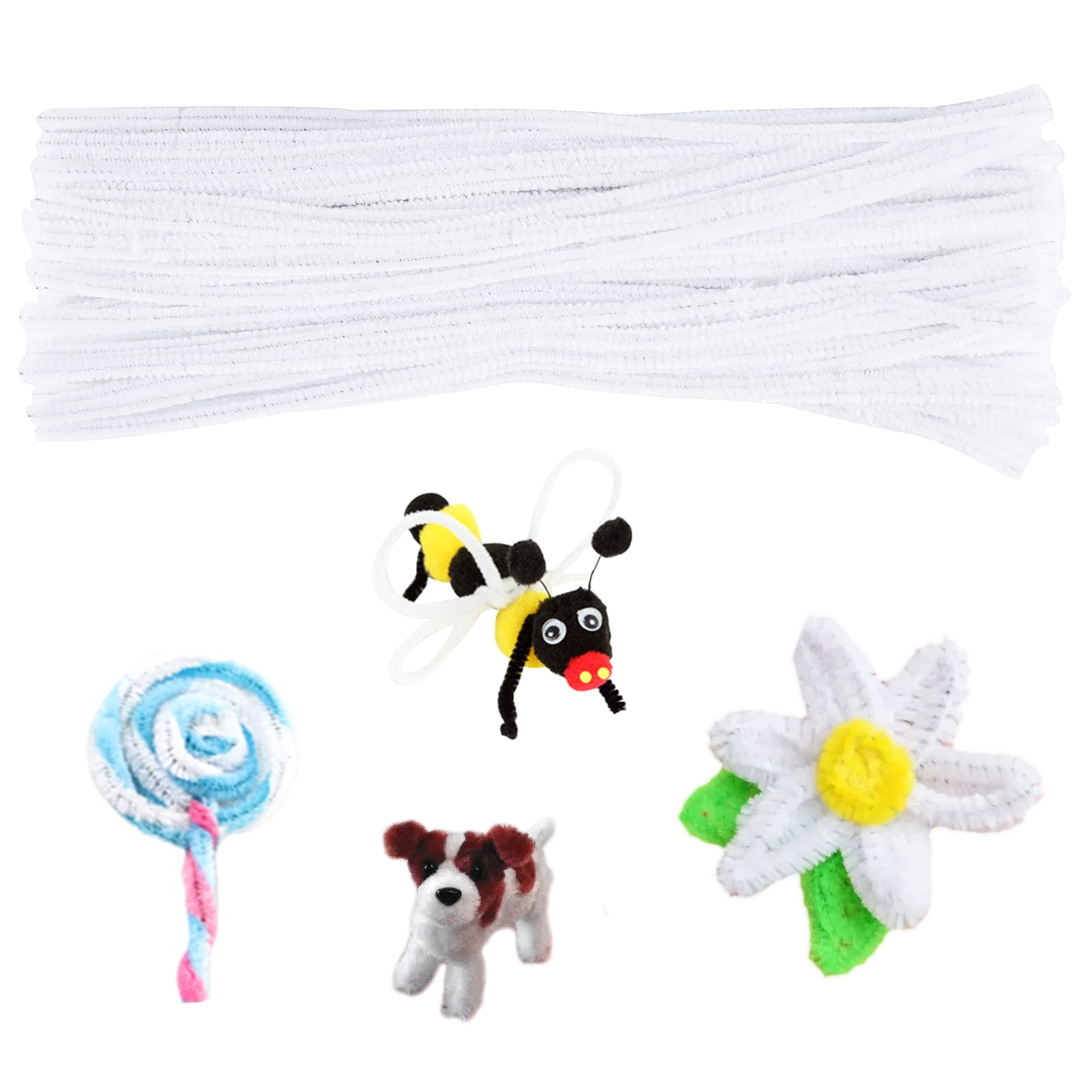 Jupean Pipe Cleaners, Easy to Bend and Form Art Pipe Cleaners for Kids ...