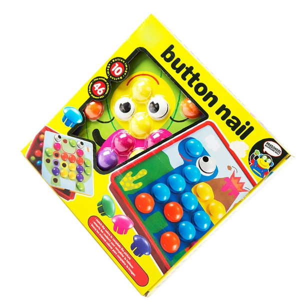 Ruiboury Plastic Color Matching Mushroom Nails Toy Educational Game For ...