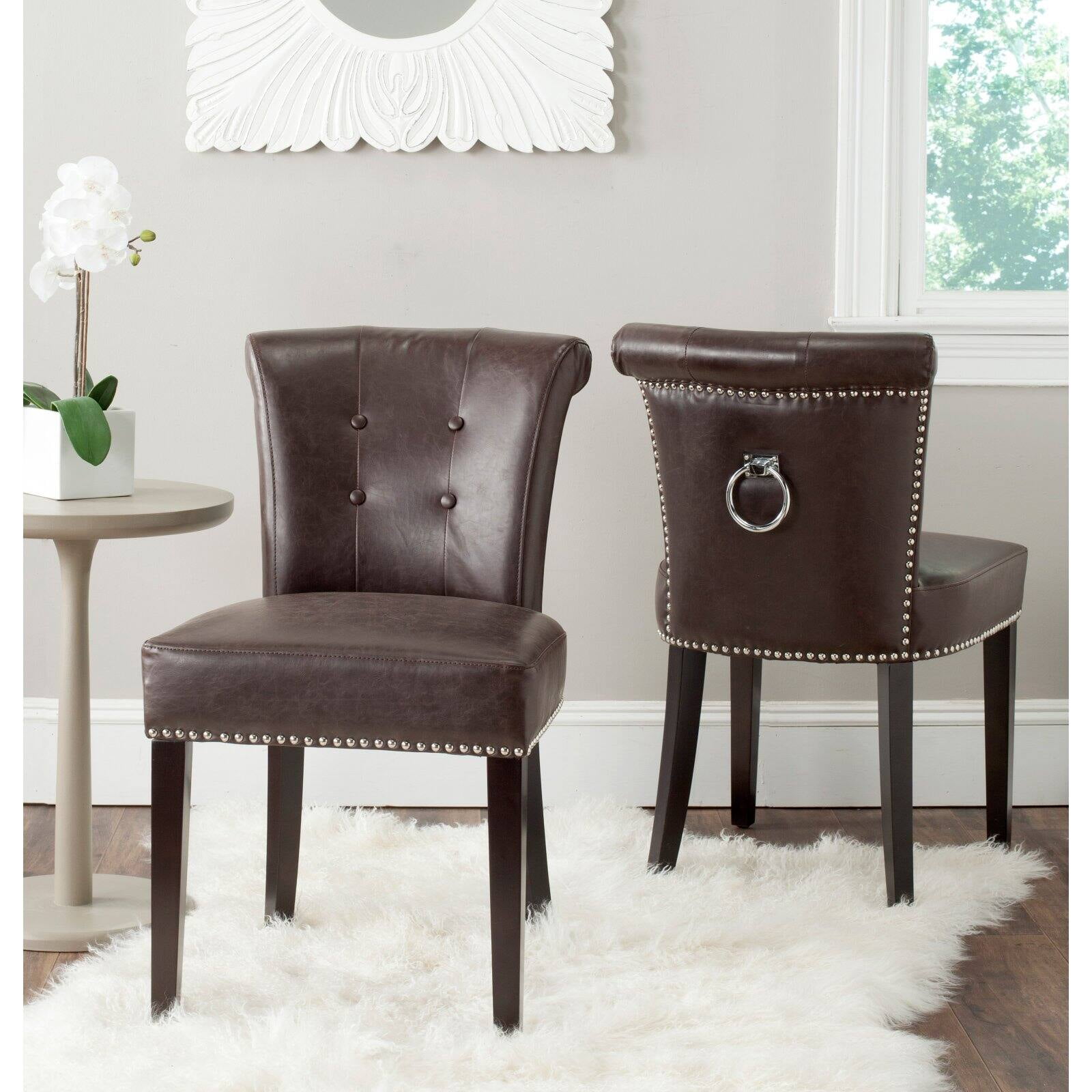 Safavieh Sinclair 21"H Ring Chair (Set Of 2) - Silver Nail Heads ...
