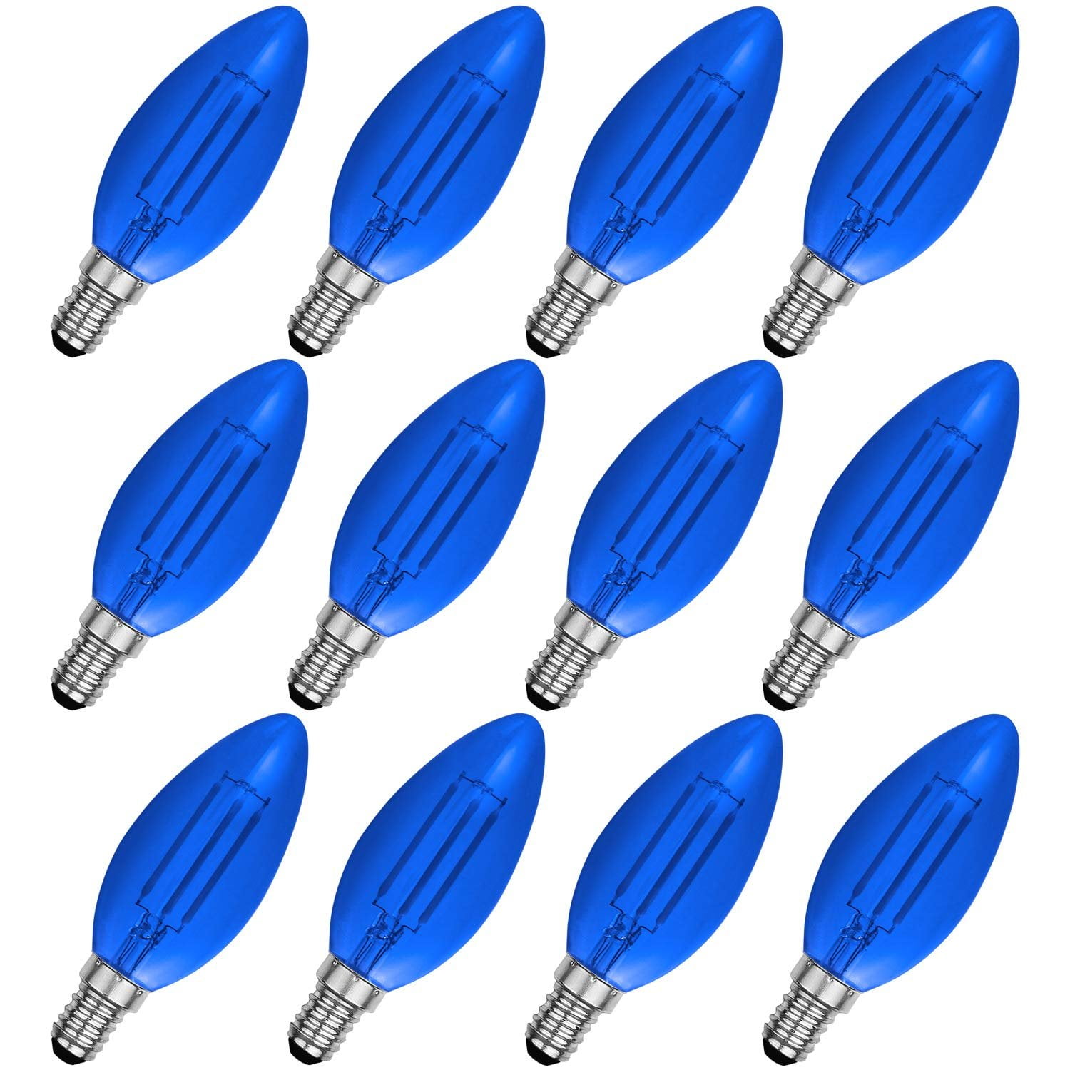 Luxrite Colored LED Blue Light Bulb, 4W, Dimmable LED Filament Bulb, UL ... Luxrite Colored LED Blue Light Bulb, 4W, Dimmable LED Filament Bulb, UL ...