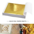 Linyer 9x9cm Gold Foil Sheets, Metallic Gilding Paper for Craft ...