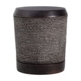 Outdoor Dark Brown Side Table with Simulated Braided Cord & Vintage ...