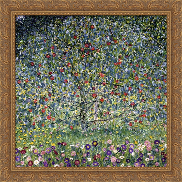 Apple Tree, I 28x28 Large Gold Ornate Wood Framed Canvas Art by Gustav ...