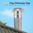 SPECSTAR 4" Cone Top Chimney Cap with Screen, Round Roof Rain Chimney ...