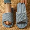 Bed Slippers for Women Adjustable Open Toe House Slippers Striped ...