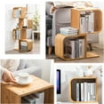Bamboo S-Shaped Bookshelf, Large Capacity Organizer for Home, Office ...