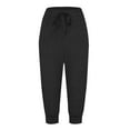 Capri Sweatpants For Women Summer Casual Cropped Jogger Loose Fit Drawstring Waist Running Capri