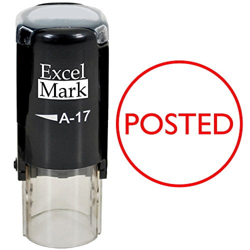 POSTED Self Inking Rubber Stamp - Red Ink (ExcelMark A-17) - Walmart ...