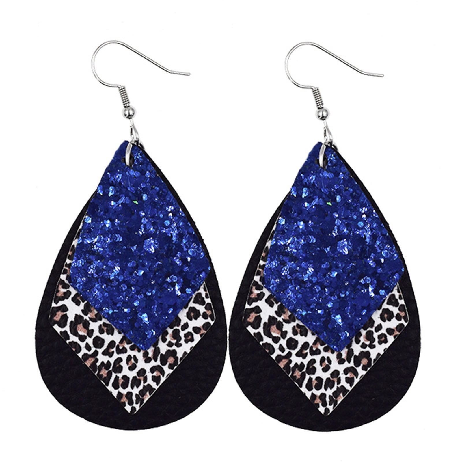 Click here for Zanvin Womens Leopard Leather Earrings Teardrop Da... prices