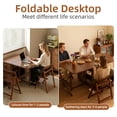 LineCrispton 59" Drop Leaf Folding Dining Table Set with 4 Chairs ...