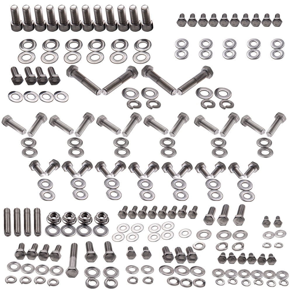 Maxpeedingrods SMALL BLOCK FOR CHEVY STAINLESS ENGINE STUD / BOLT KIT ...