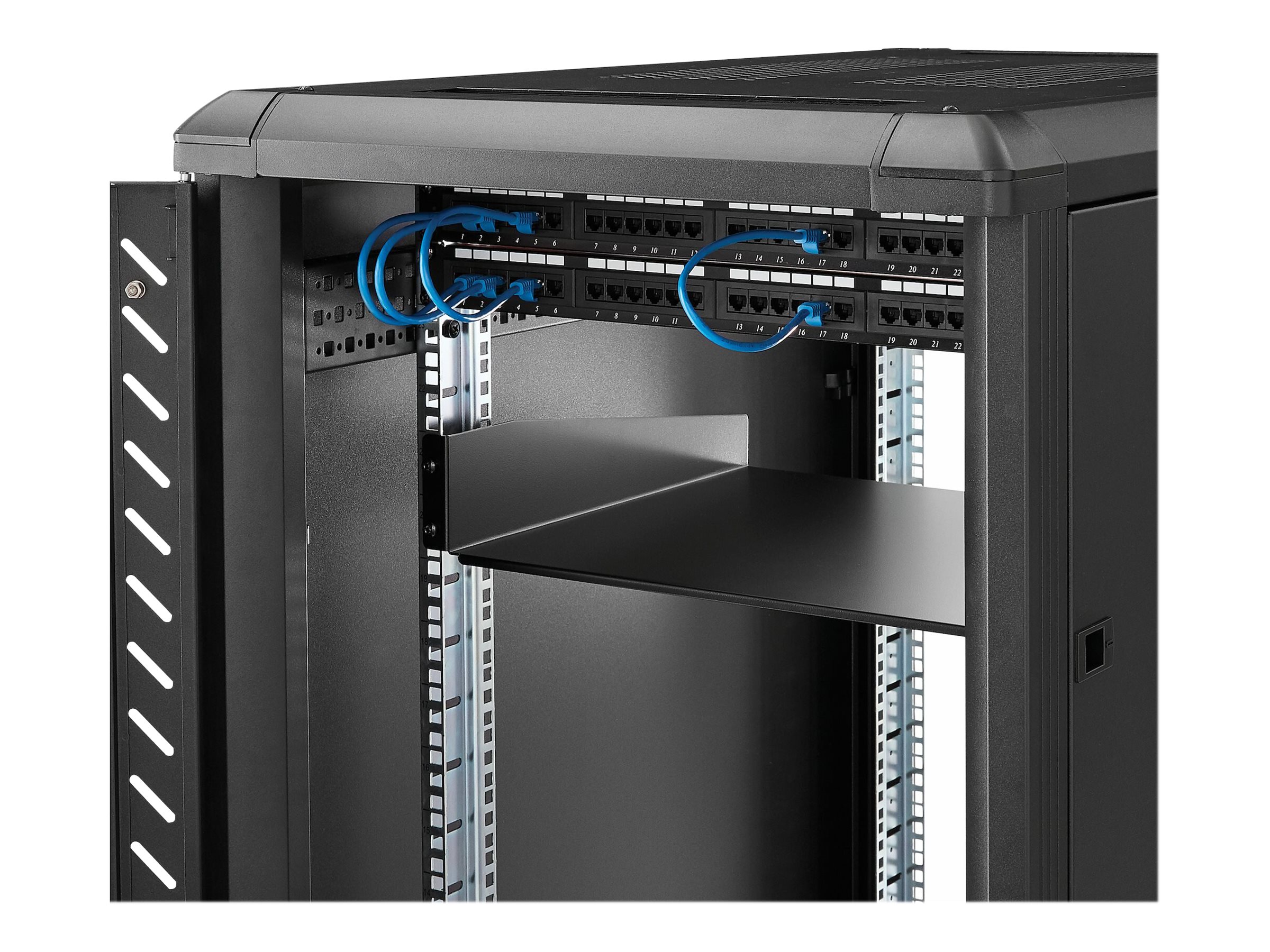 Black Standard Universal Server Rack Cabinet Shelf - Walmart.com