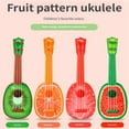 Fruit Theme Ukulele Toy with 4 Strings Design Enhancing Fine Motor ...