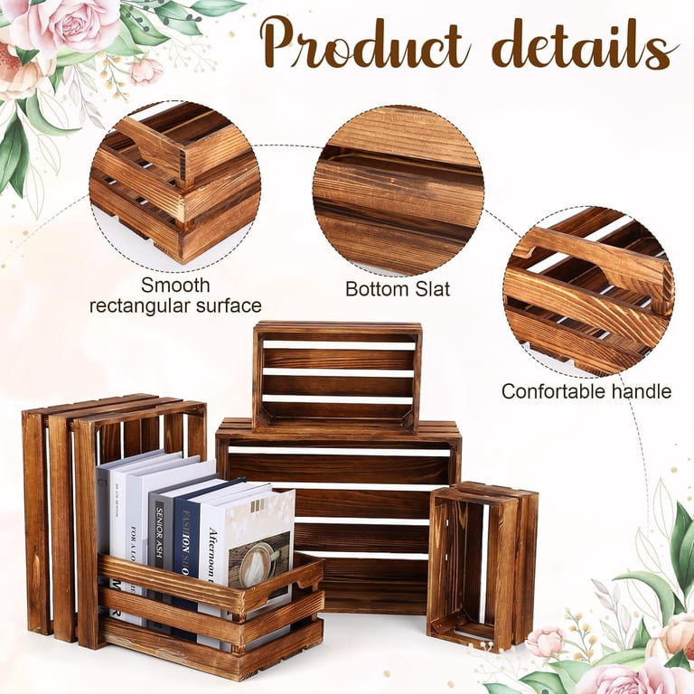 Small Wooden Flower Crates