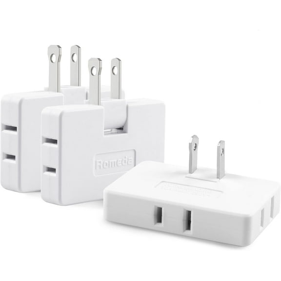 Cable Matters UL Listed 3 Pack 3-Way Plug Adapter 15A 1875W Power ...