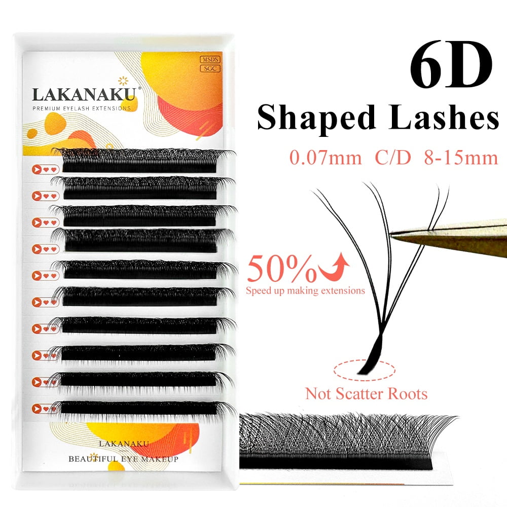 Lakanakuku Lashes W 6D Ventiladores de formato de volumen 6D ...